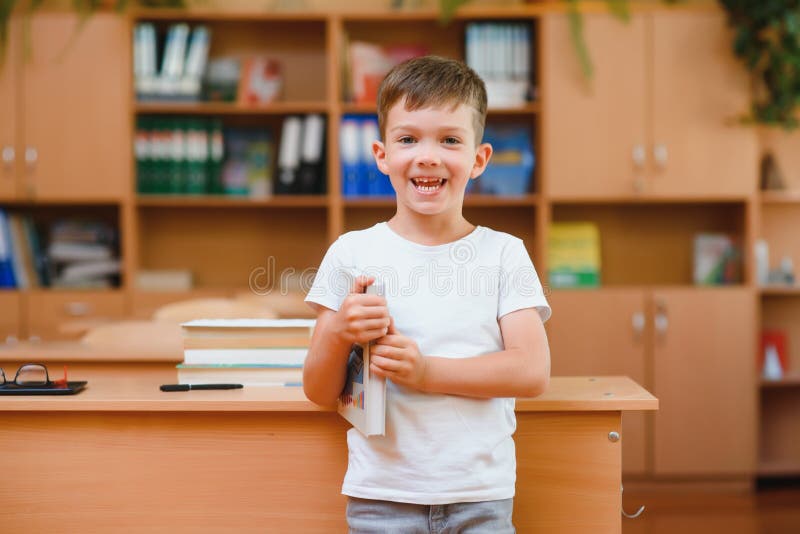 Boy in the School Classroom. the Concept of Schooling Stock Image ...