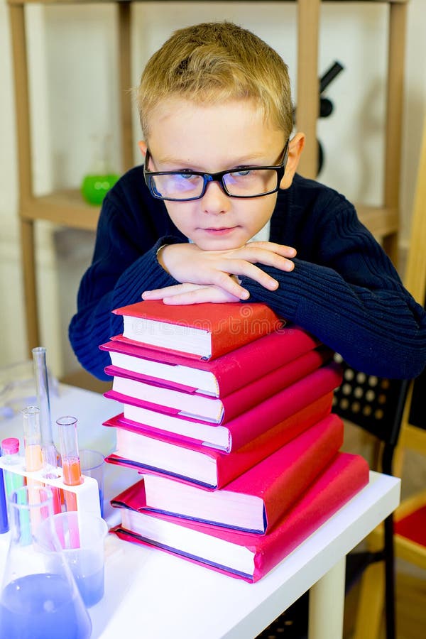 Boy Scientist Making Science Experiments Stock Photo - Image of ...