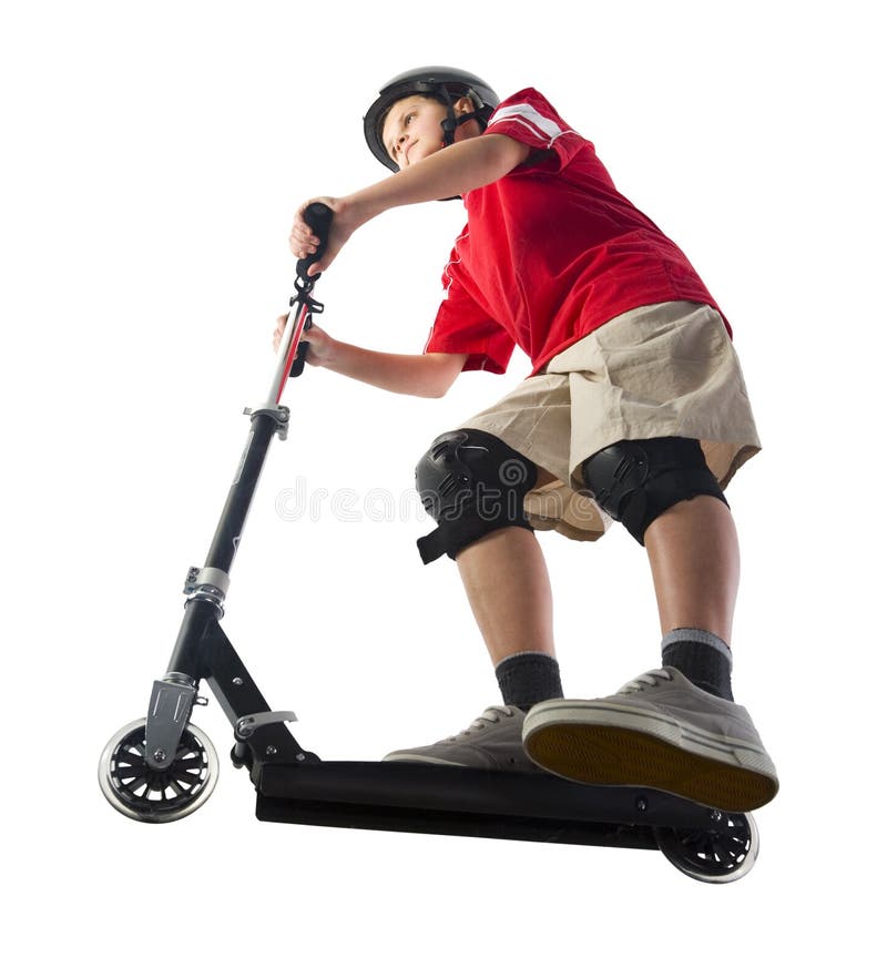 Scooter boy stock photo. Image of playing, youth, active - 4143192