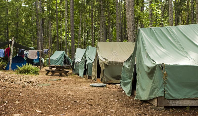 Tents at Boy Scout Camp stock image. Image of summer, park - 2904207