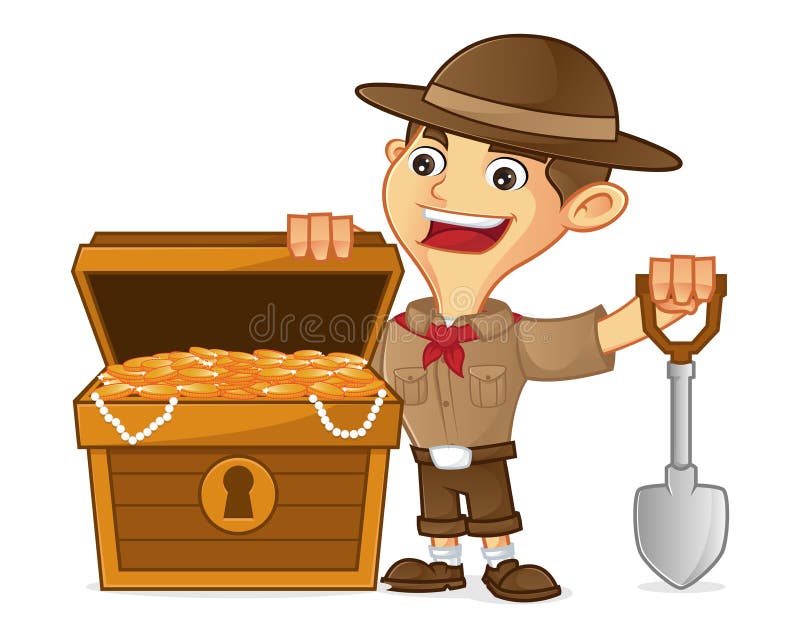 Finding the treasure stock illustration. Illustration of miracle - 22803132