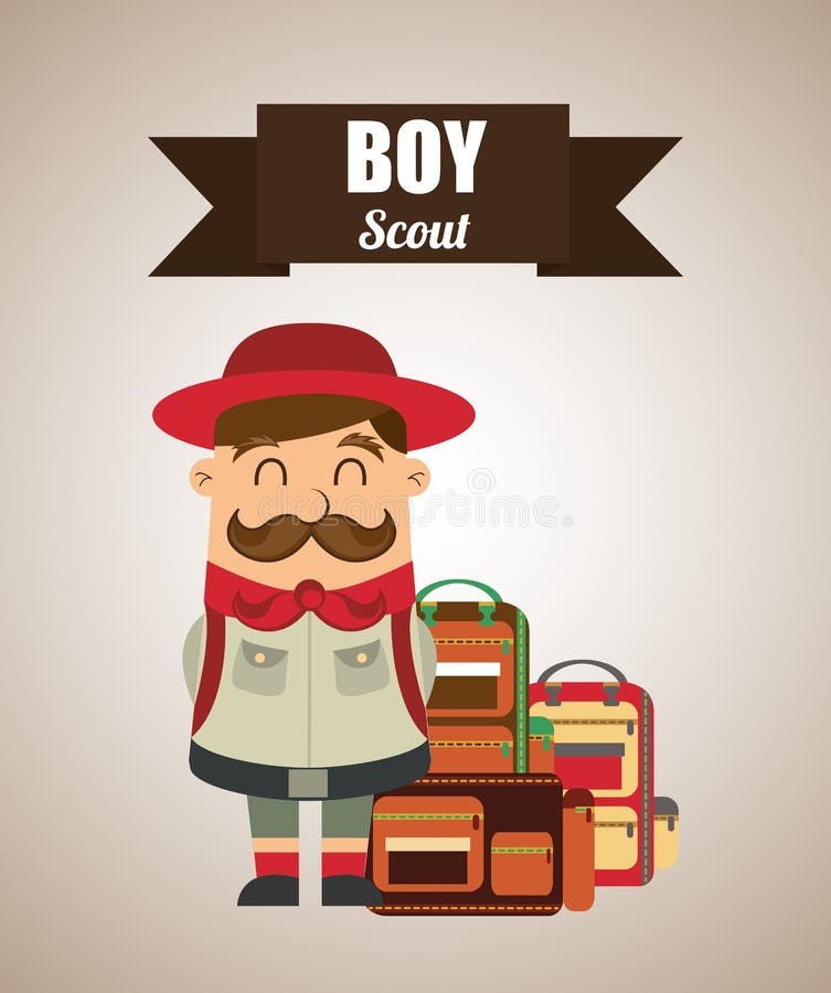 Boy scout stock vector. Illustration of character, design - 50891932