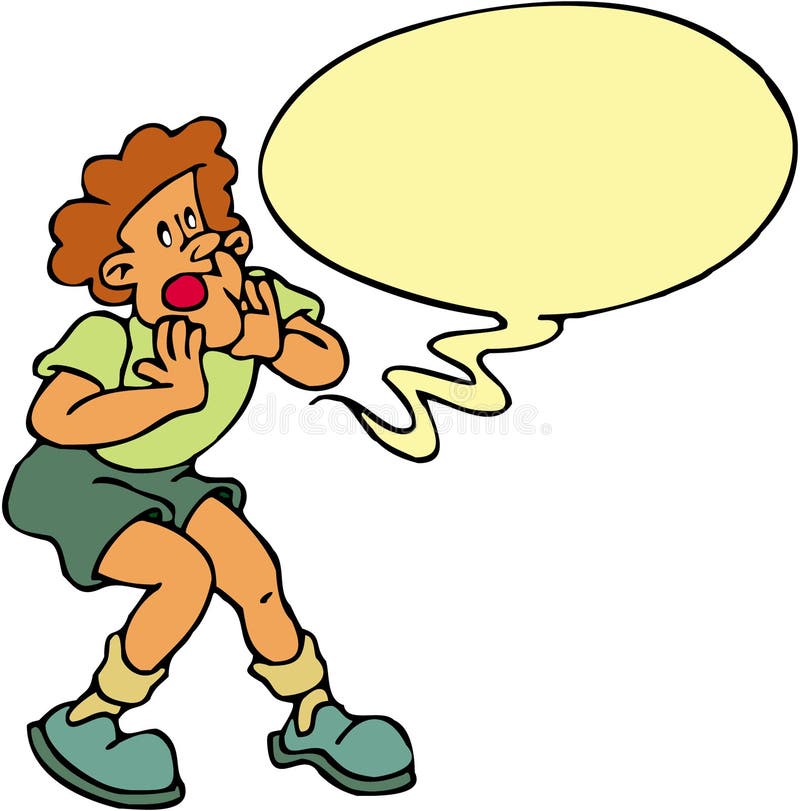 Boy Screaming stock illustration. Illustration of scream - 1423478