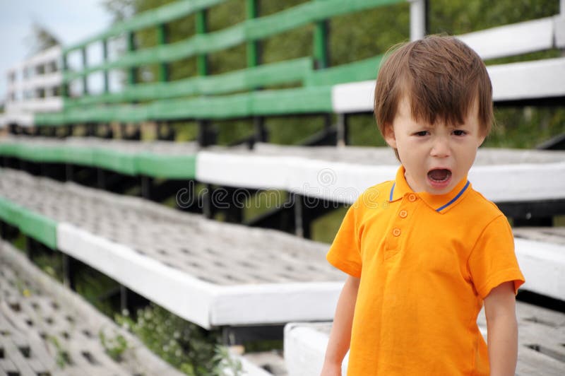 Boy screaming stock image. Image of honk, shout, outdoor - 42701911