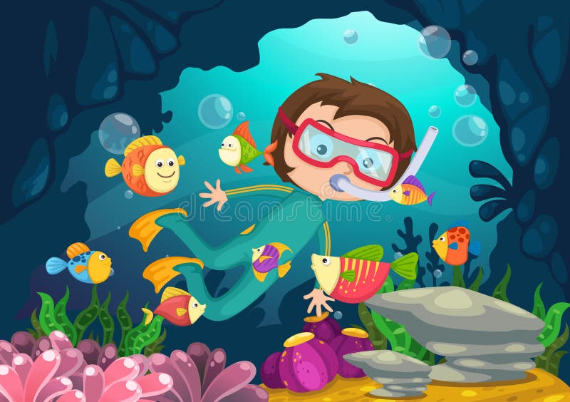 Scuba Diving Cartoon Stock Illustrations – 8,237 Scuba Diving Cartoon ...