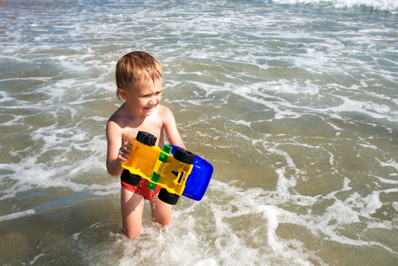 Boy & sea stock photo. Image of little, cute, enjoys - 4067766