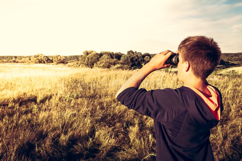 Boy Searching for an Adventure Stock Photo - Image of boys, learning ...