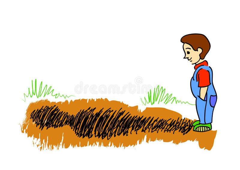 Boy with shadow stock illustration. Illustration of rest - 7252249