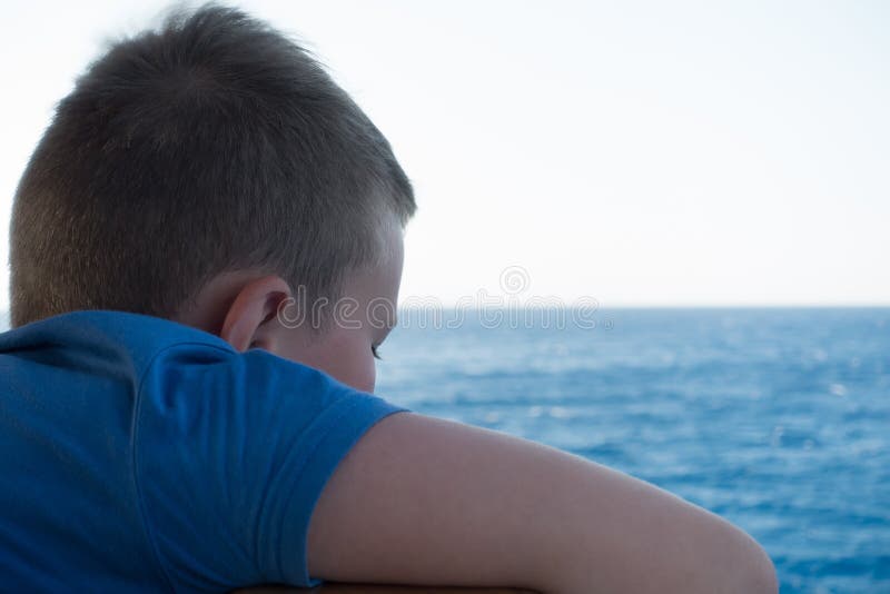 Boy on a ship sets sail stock photo. Image of little - 236031374