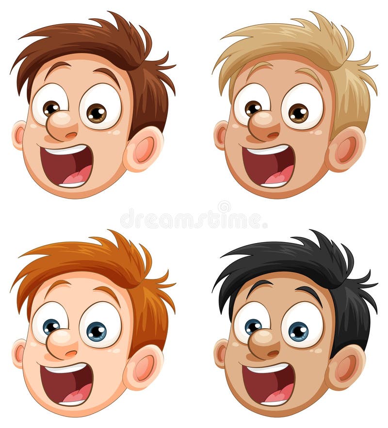 Boy with Shocked Expression Vector Stock Vector - Illustration of character, human: 282194420