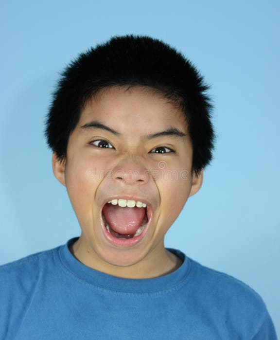 A boy shouting stock image. Image of shouting, facial - 14115583