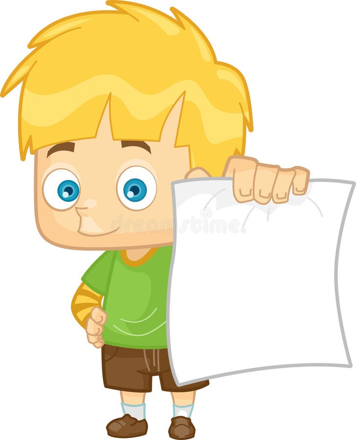 Boy Showing His Test Paper Result Stock Illustration - Illustration of ...