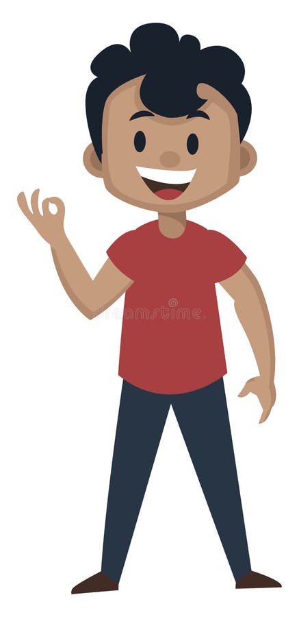 Boy Ok Gesture Stock Illustrations – 360 Boy Ok Gesture Stock ...
