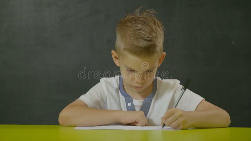 Boy Showing Skills by Flicking Fidget Spinners with Finger Stock ...