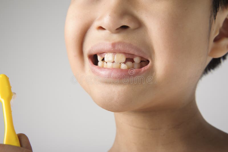 Boy showing teeth stock image. Image of paste, grow, children - 50183319
