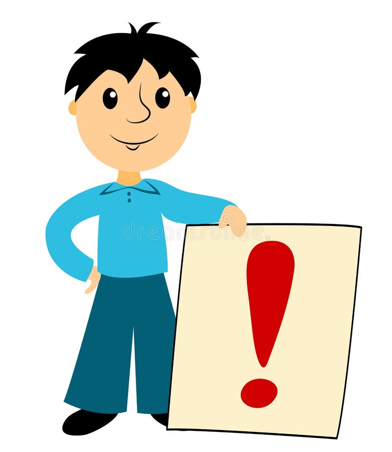 The boy with sign stock vector. Illustration of cute - 86579712