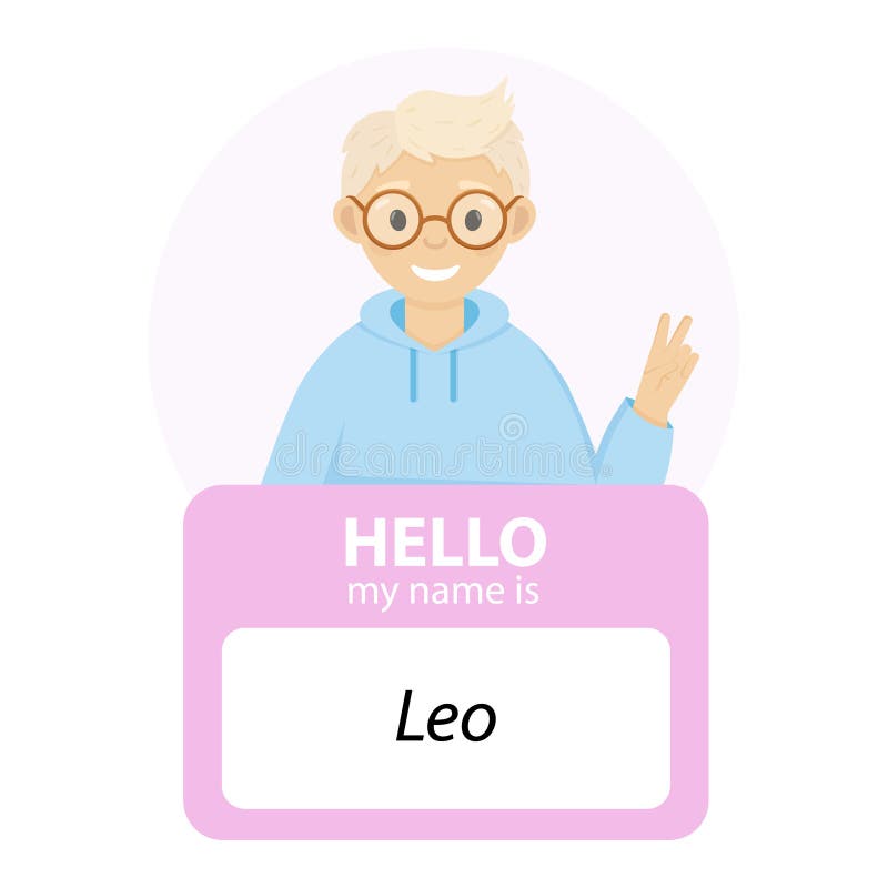 Name Tag Kids Stock Illustrations – 663 Name Tag Kids Stock ...