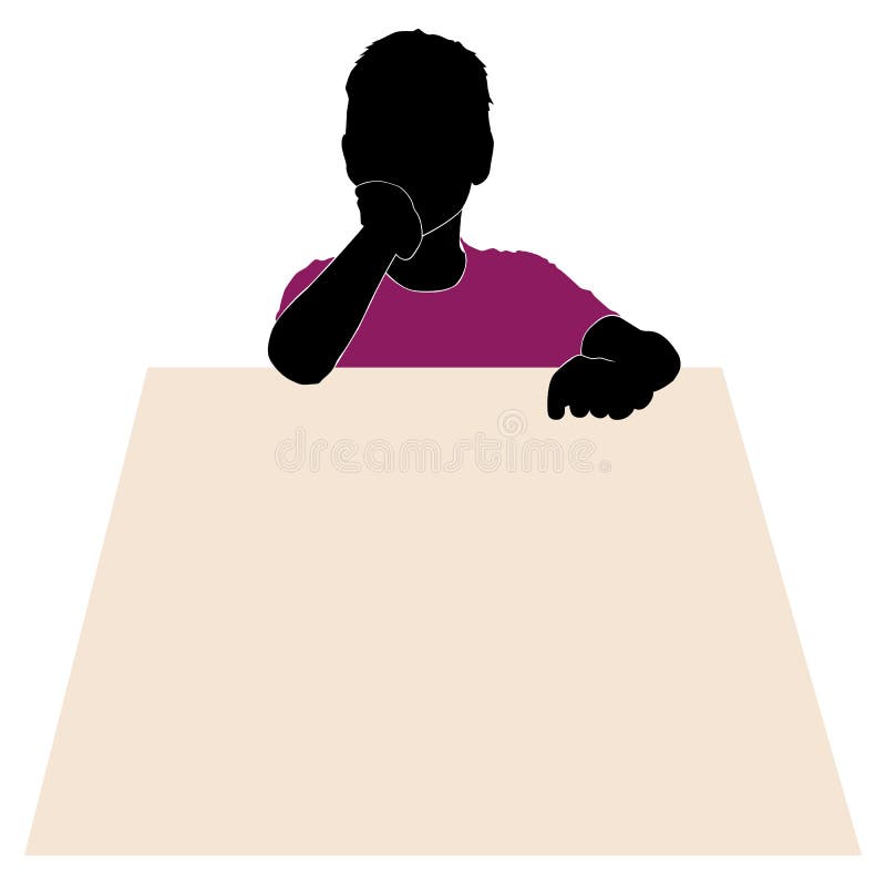 Child Lean Table Stock Illustrations – 23 Child Lean Table Stock ...