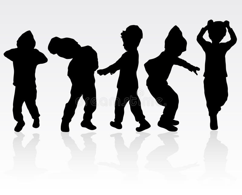 Boy silhouette stock vector. Illustration of male, party - 42814339