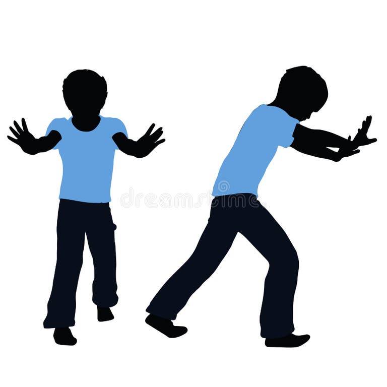 Boy Pushing Stock Illustrations – 1,468 Boy Pushing Stock Illustrations ...