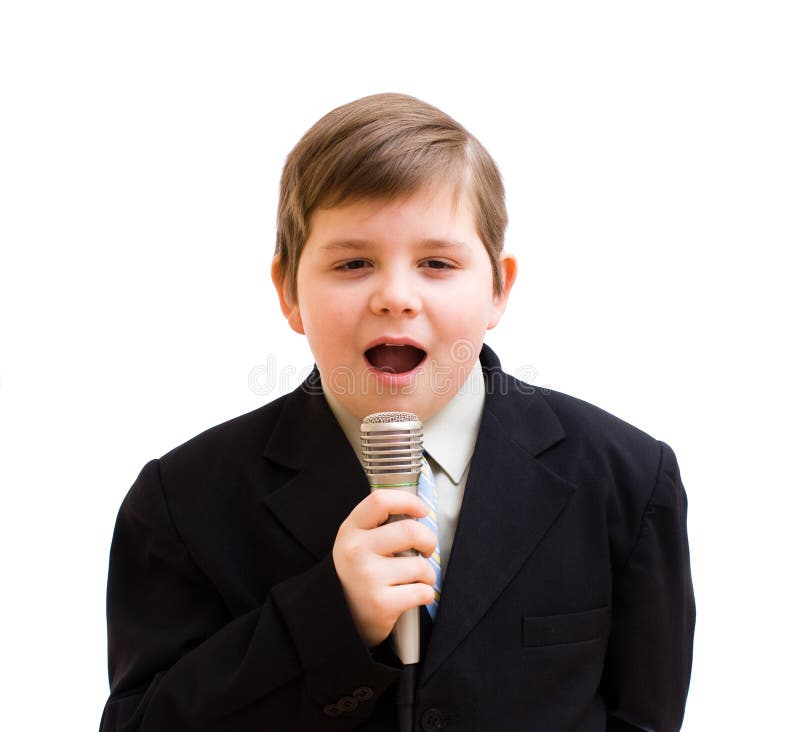 Boy singing in a karaoke stock image. Image of satisfaction - 8512473
