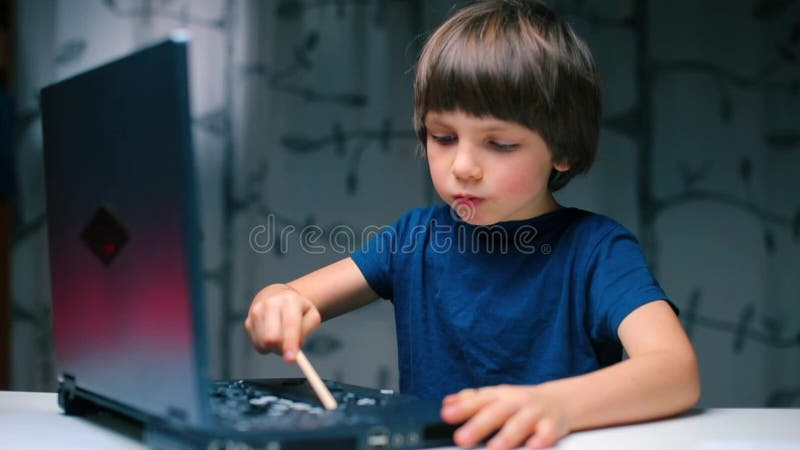Man Breaks the Keys of a Computer Keyboard. Stock Footage - Video of ...