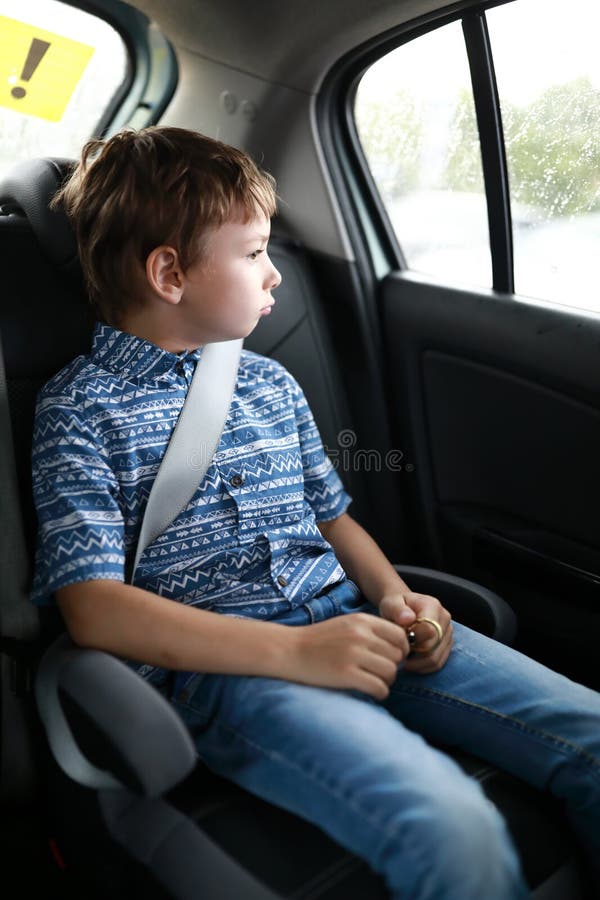 Boy sitting in car stock image. Image of caucasian, inside - 125214429
