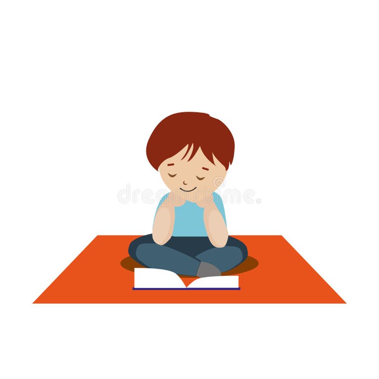 Boy Reading Book Carpet Stock Illustrations – 143 Boy Reading Book ...