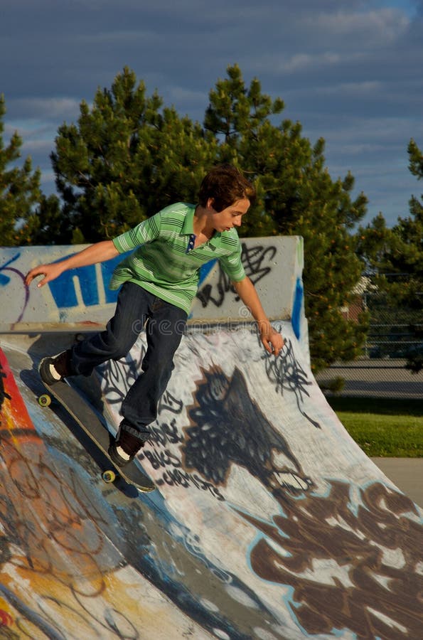 Boy at the Skate Park stock photo. Image of riding, skating - 1027532