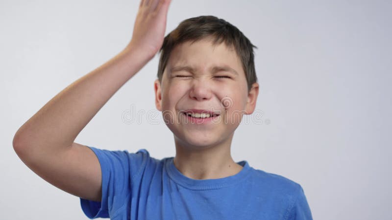 Boy Forget Something and Slapping Forehead with Palm Stock Footage ...