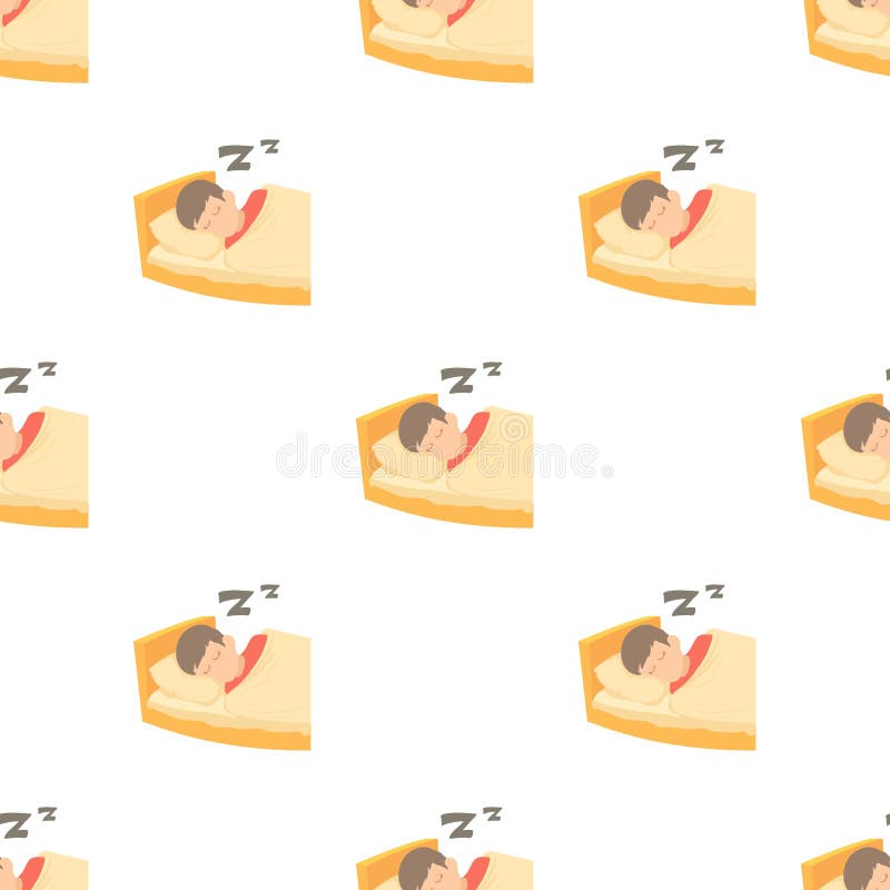 Boy Sleeping Pattern Seamless Vector Stock Vector - Illustration of ...