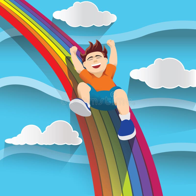 Boy Sliding Down Slide Stock Illustrations – 140 Boy Sliding Down Slide ...