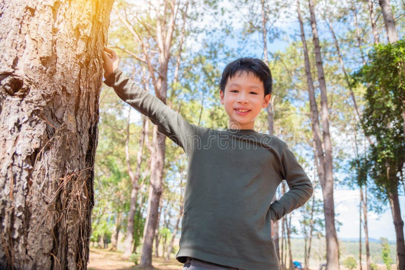 Boy smiling outdoor stock image. Image of little, hiking - 85588761