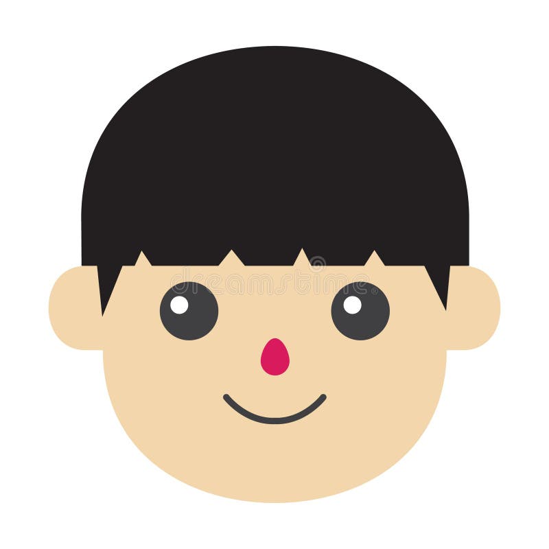 Boy Smiling. Vector Illustration Decorative Design Stock Vector ...