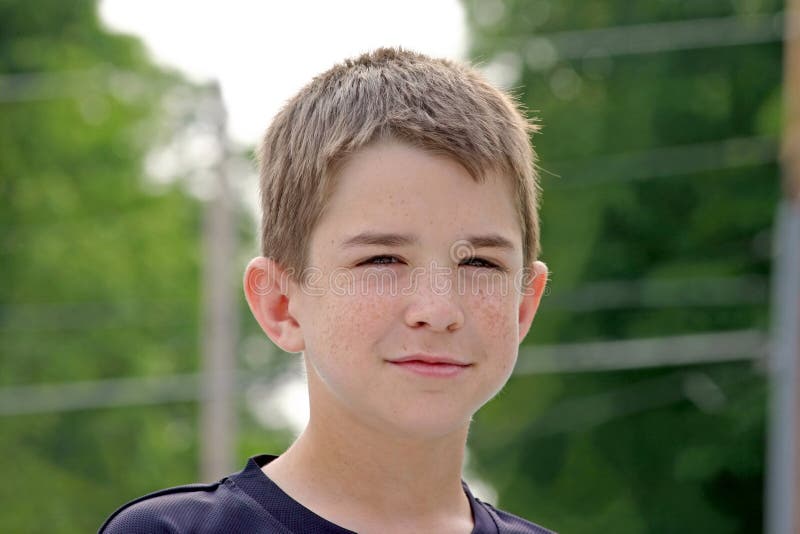 Boy Smirking stock photo. Image of handsome, portrait - 4772494