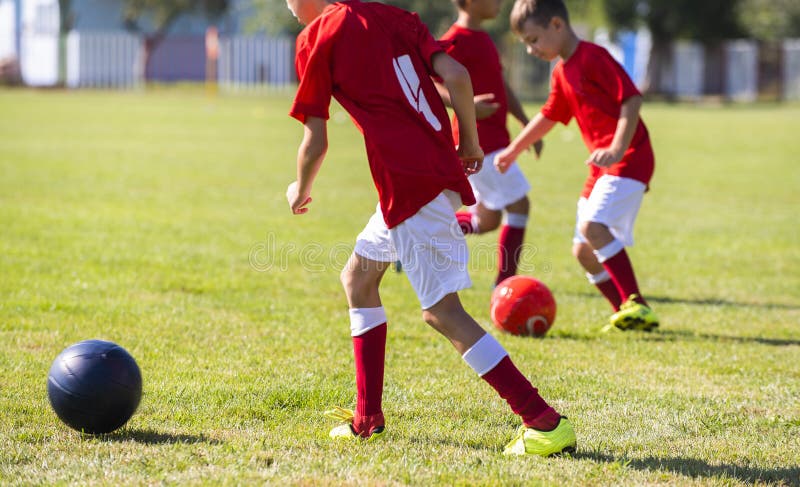 Boy Soccer Player in Training Stock Photo - Image of footballer, young ...