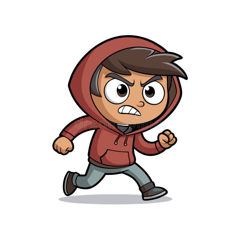 Boy Speaking Expressively in Cartoon Style Stock Illustration ...