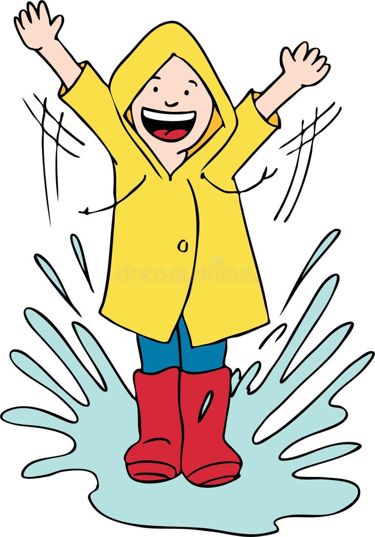 Child Splashing Puddle Cartoon Stock Illustrations – 303 Child ...