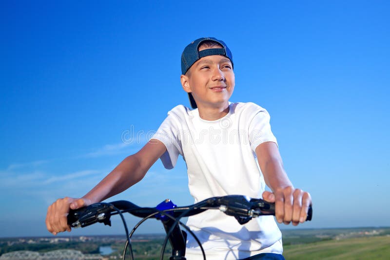 The Boy with a Sports Bicycle Stock Image - Image of person, summer ...