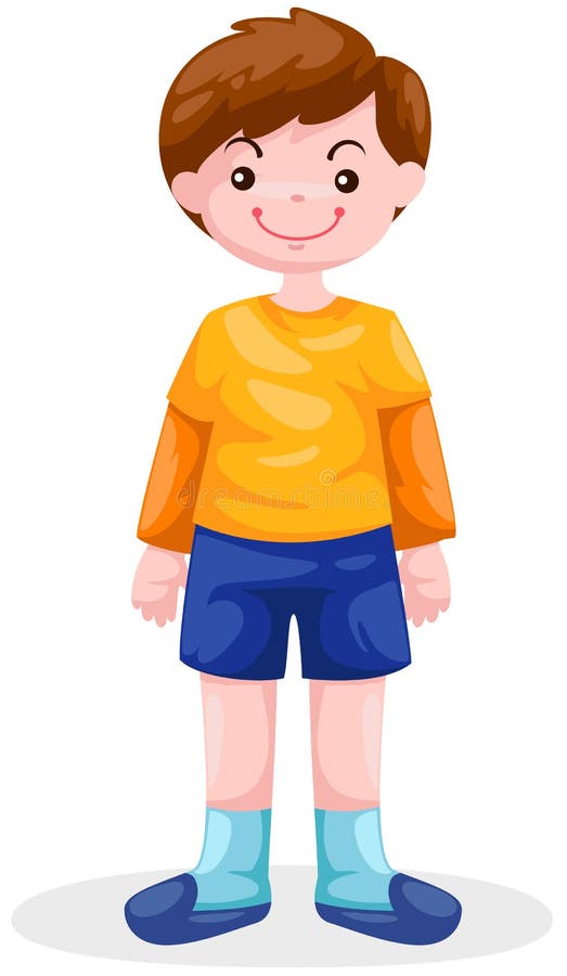 Boy standing stock vector. Illustration of face, happy - 22695158