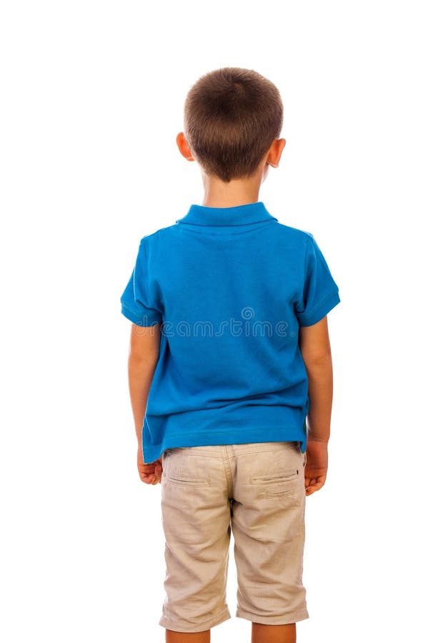 The boy standing by a back stock image. Image of back - 34402173