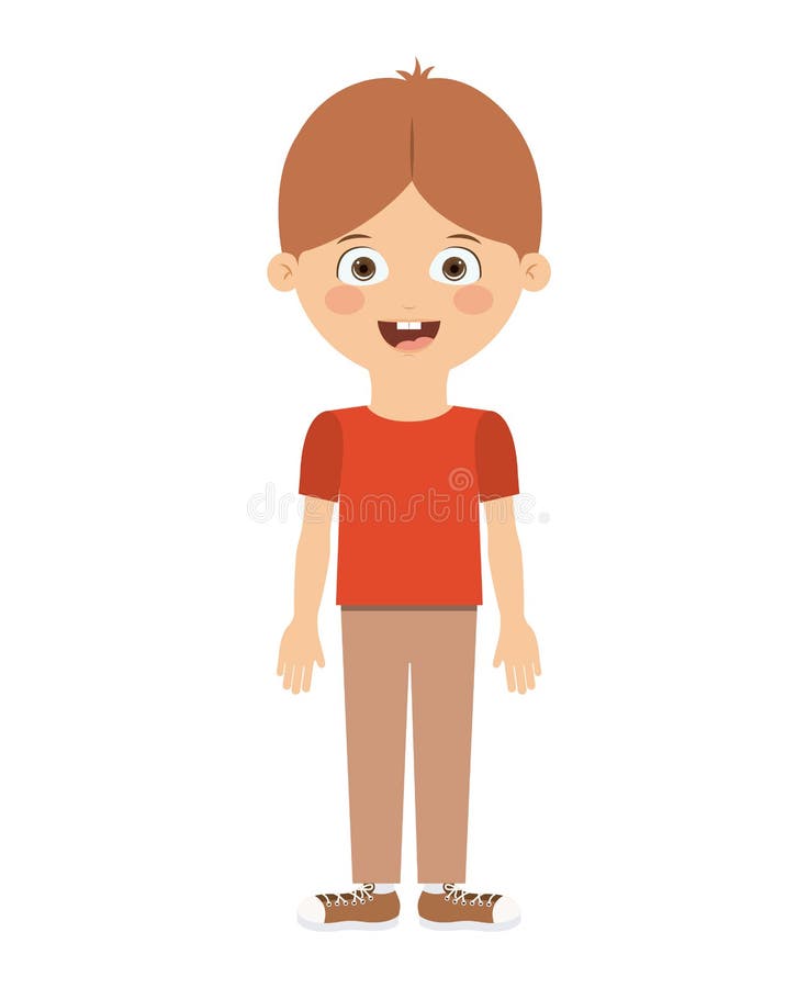 Boy Standing in Front Icon Design Stock Vector - Illustration of male ...