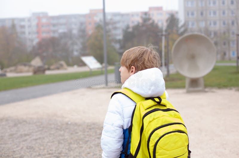 Kid Backpack Facing Back Stock Photos - Free & Royalty-Free Stock ...