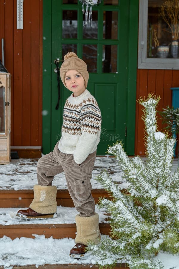 Child in winter stock image. Image of flower, person - 238589403