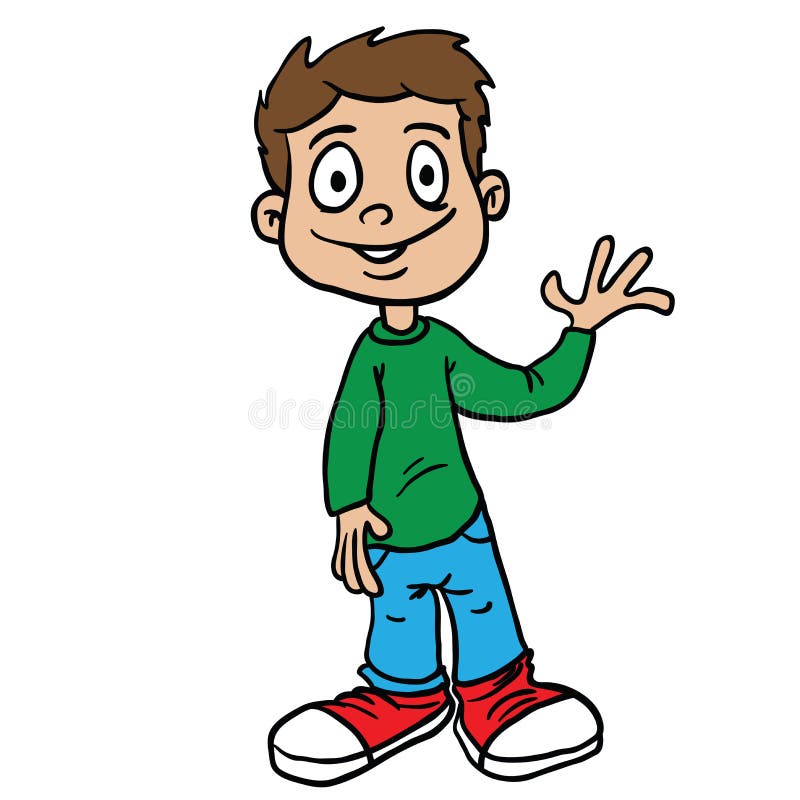 Boy wave stock illustration. Illustration of happy, teen - 126897504