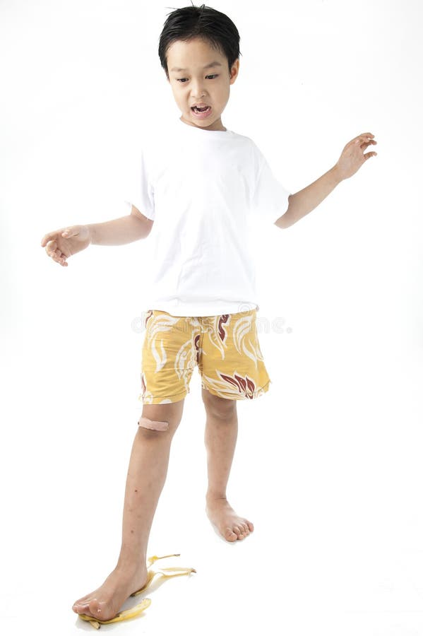Boy Feet Step Over on Broken Tablet Stock Photo - Image of crack, walk ...