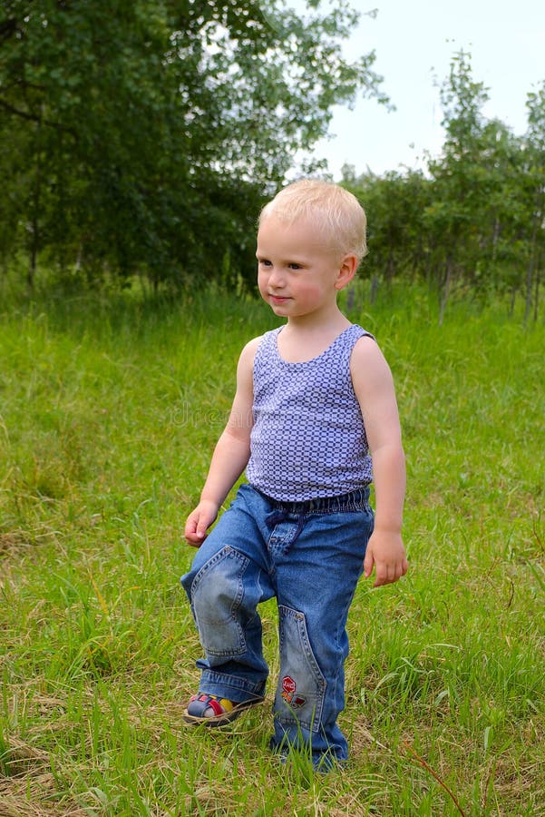 Boy stomping stock image. Image of activity, baby, stomp - 8527751