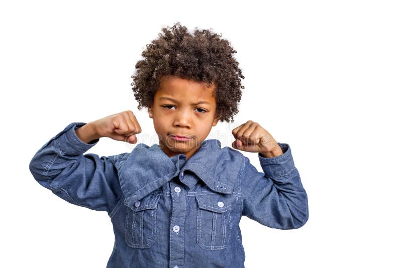 Boy strongman stock image. Image of mulatto, childhood - 52727959