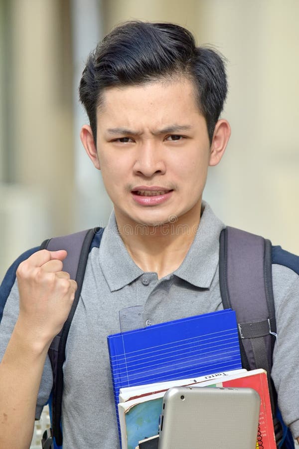 Boy Student and Anger with Notebooks Stock Photo - Image of outrage ...