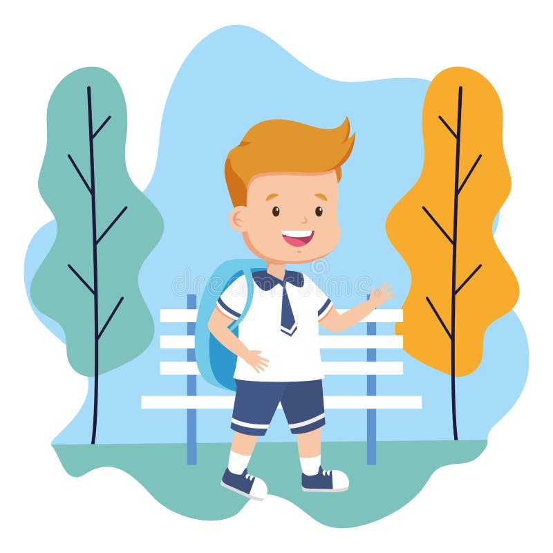 Student Back To School with Book Illustration Stock Vector ...